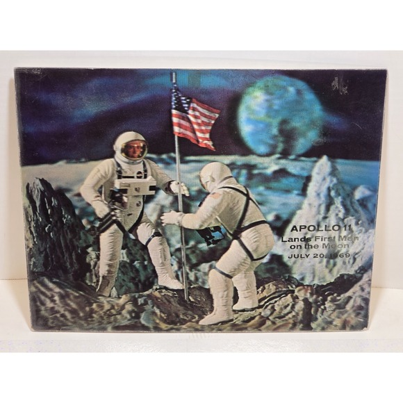 Wall Decor | Apollo 11 Moon Landing Nasa Vintage Hologram Wall Art ...